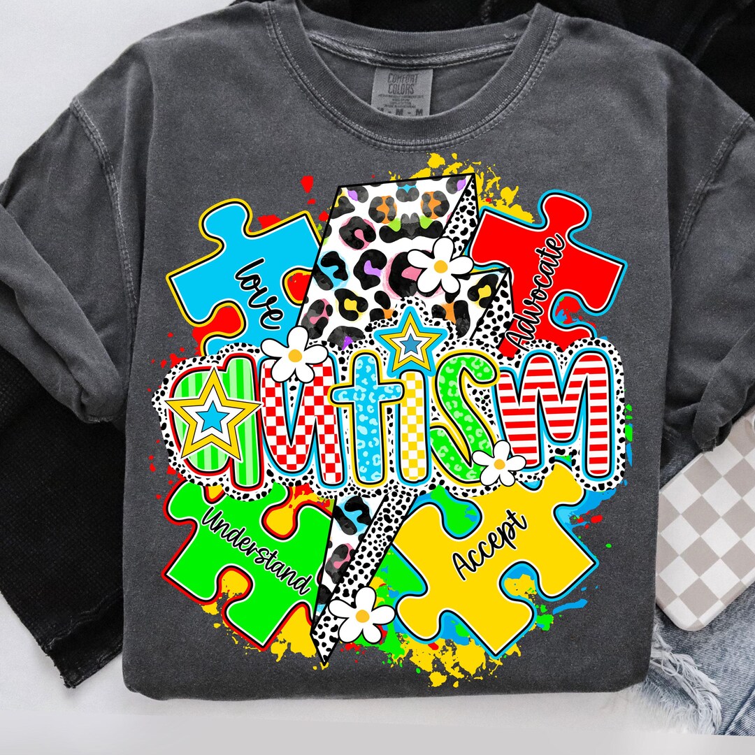 Checkered Autism Puzzle Png, Preppy Autism Heart Puzzle Png, Autism ...