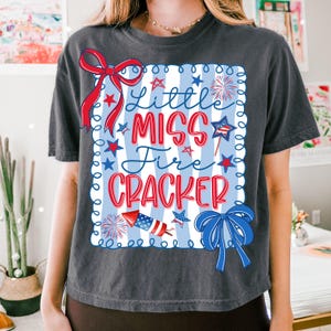 Little Miss Firecracker Png, 4th July Png Kids Toddler, Little Mister ...