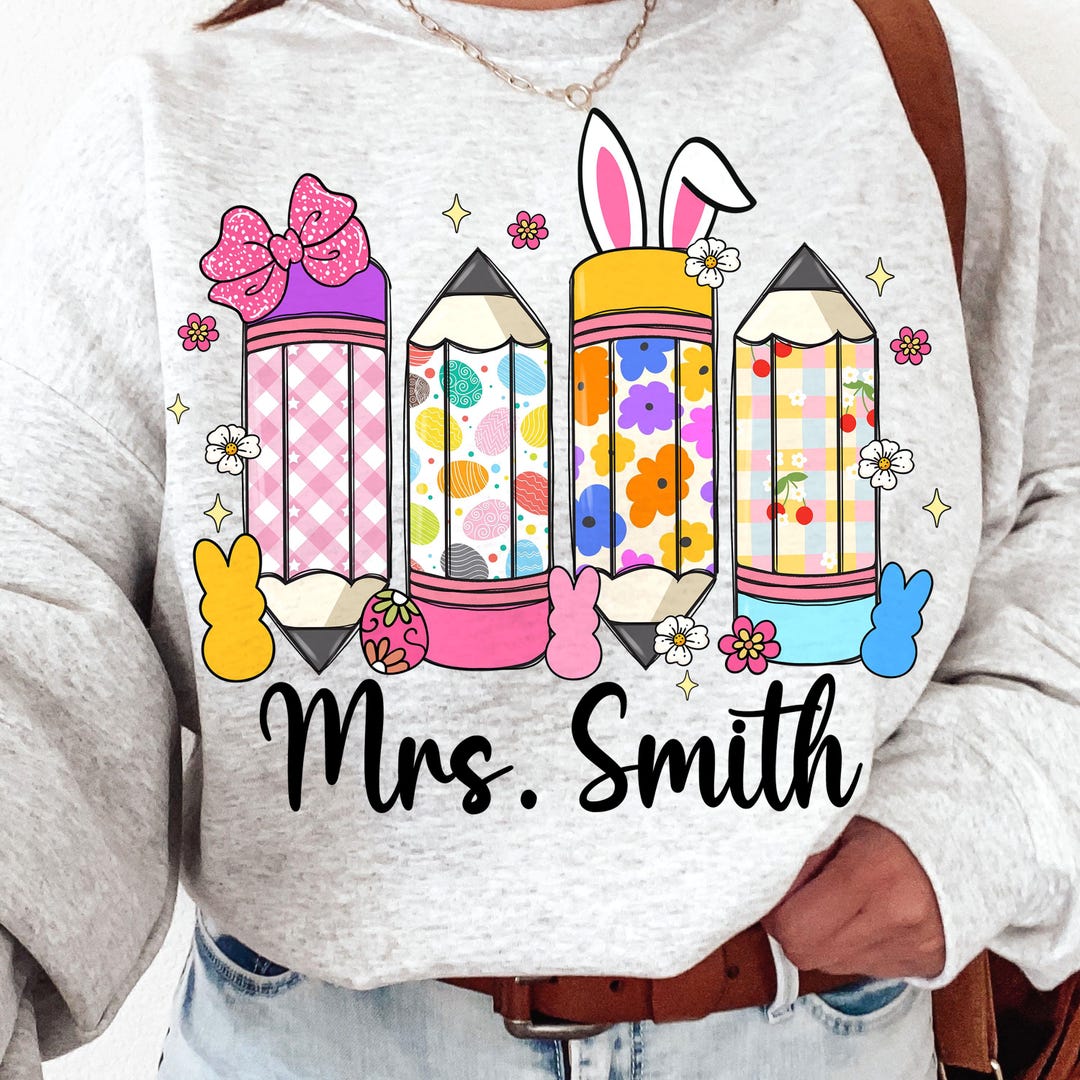 Personalized Easter Teacher Png, Teacher Easter Png, Happy Easter Png ...