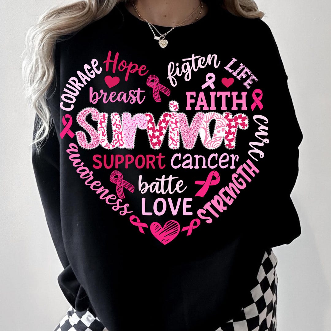 Breast Cancer Awareness Png, Preppy Survivor Png Sublimation, Retro ...