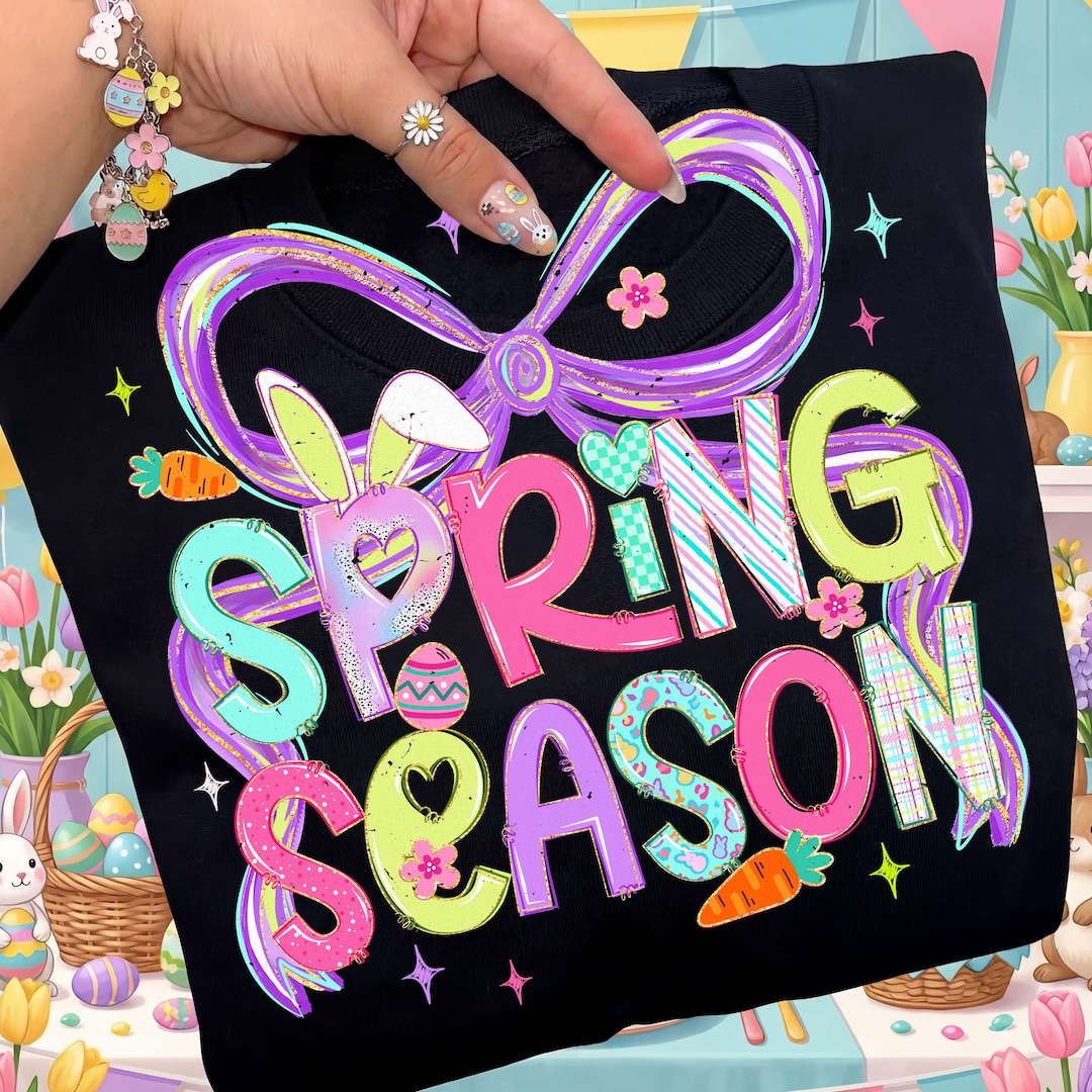 Spring Season Png, Spring Coquette Bow PNG, Preppy Spring Png, Spring ...