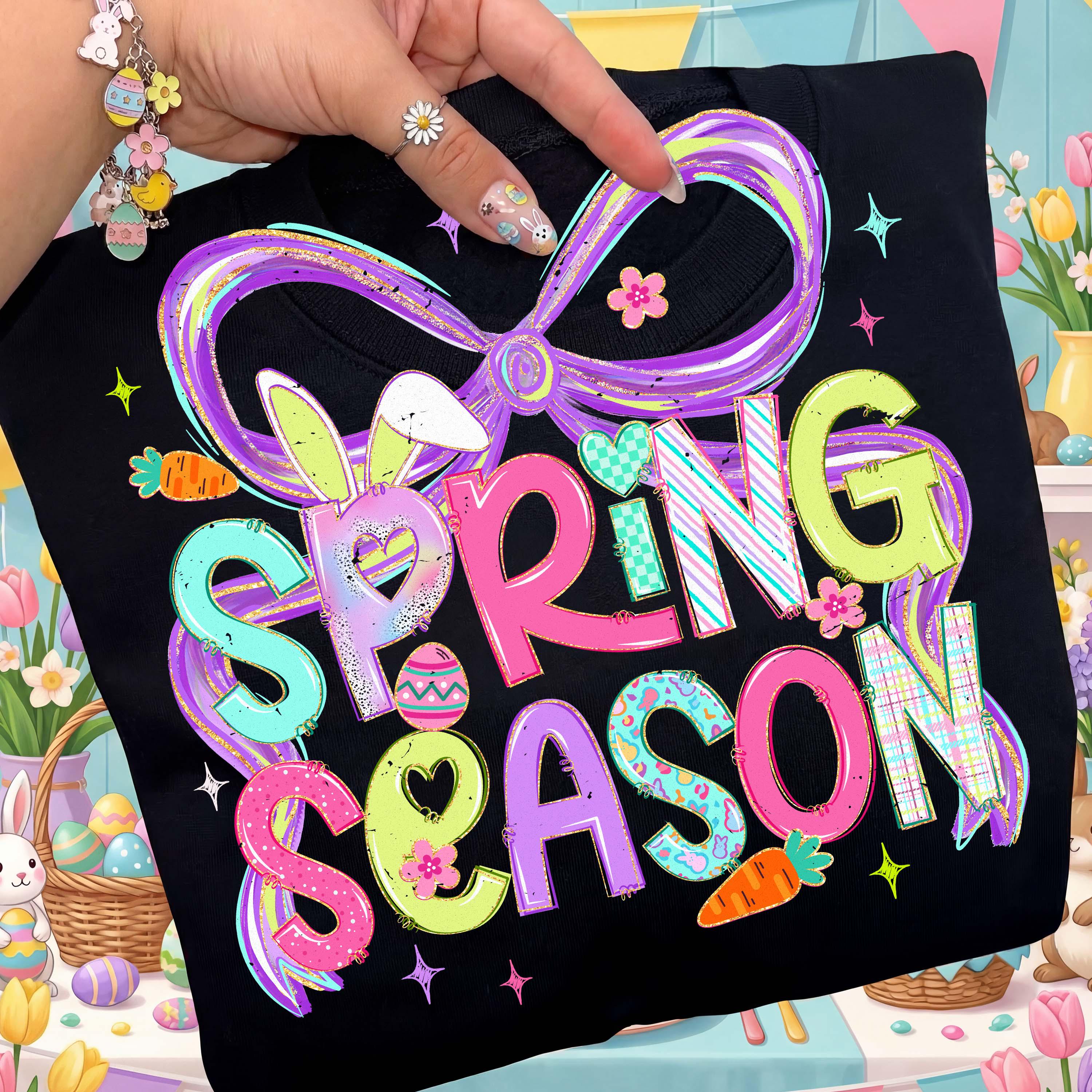 Spring Season Png, Spring Coquette Bow PNG, Preppy Spring Png, Spring ...