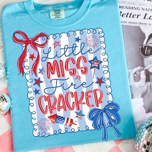 Little Miss Firecracker Png, 4th July Png Kids Toddler, Little Mister ...