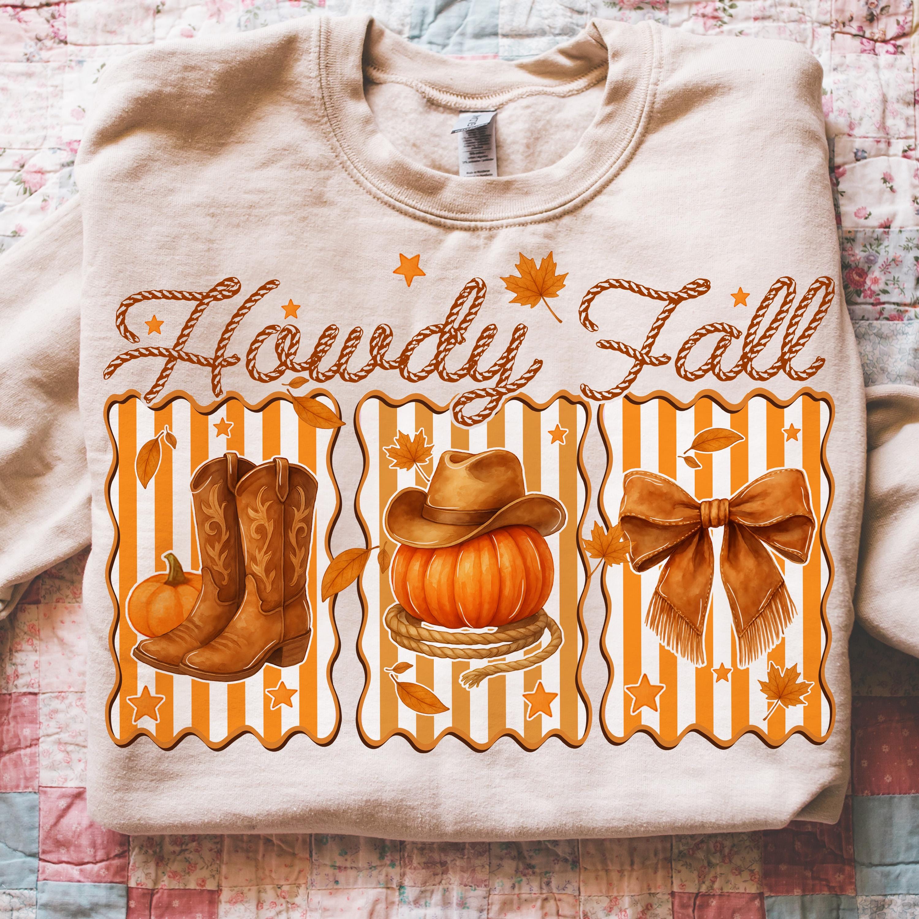 Retro Western Fall Png, Howdy Pumpkin Coquette Bow Png, It's Fall Y'all ...