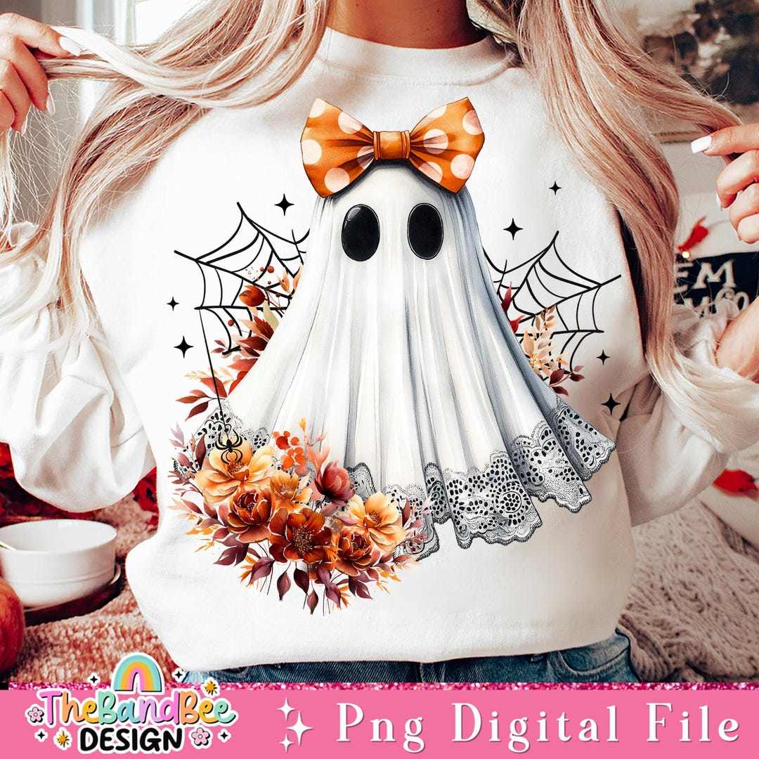 Halloween Lace Ghost Png, Spooky Coquette Png, Girly Ghost Lacey Ghost ...