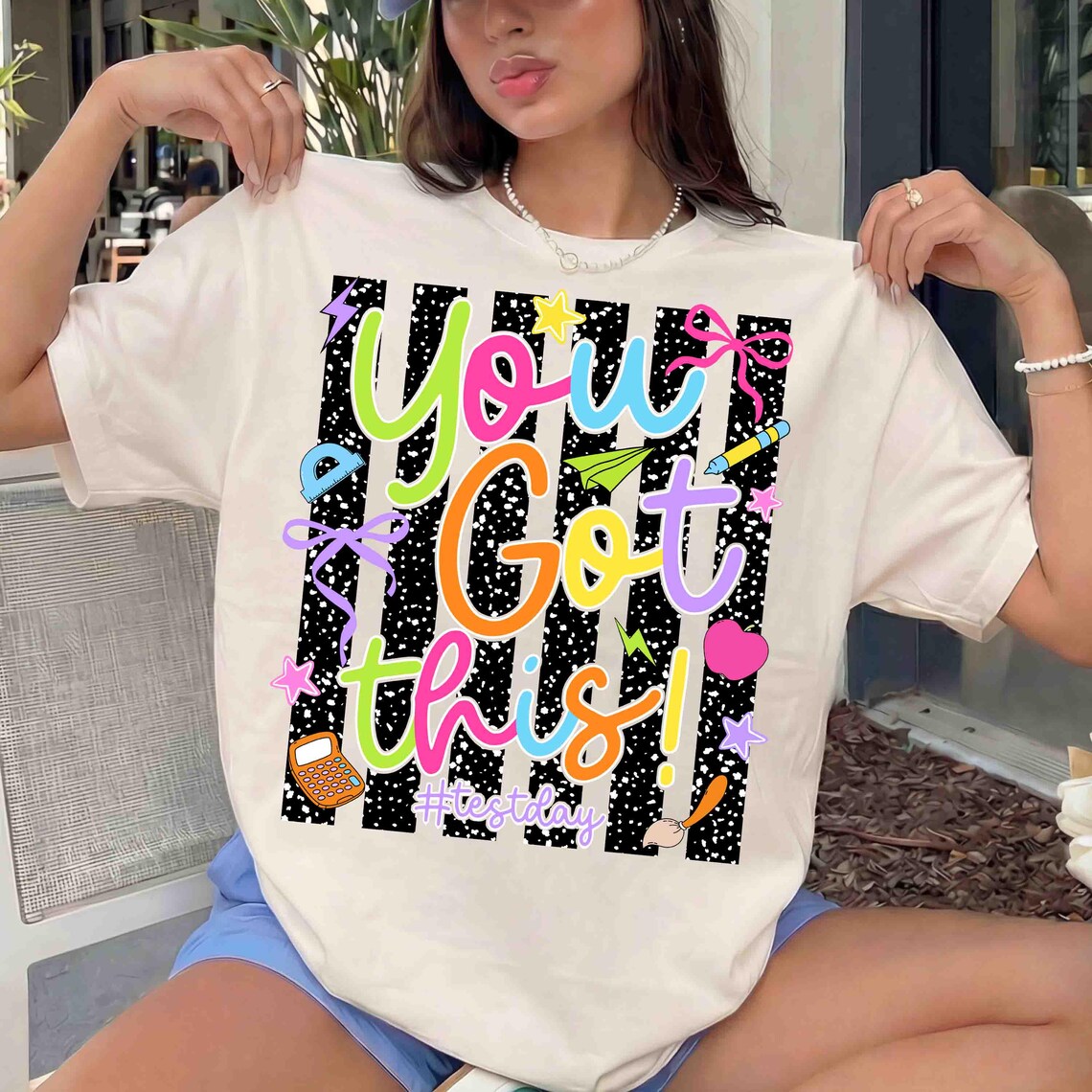 Preppy Neon You Got This Test Day Png, Don't Stress Do Your Best ...