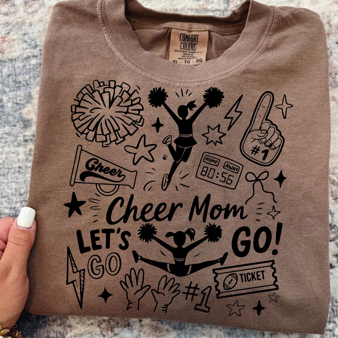 Cheer Mom PNG, Doodle Cheer Png, Cheer Mama Png, Instant Digital ...