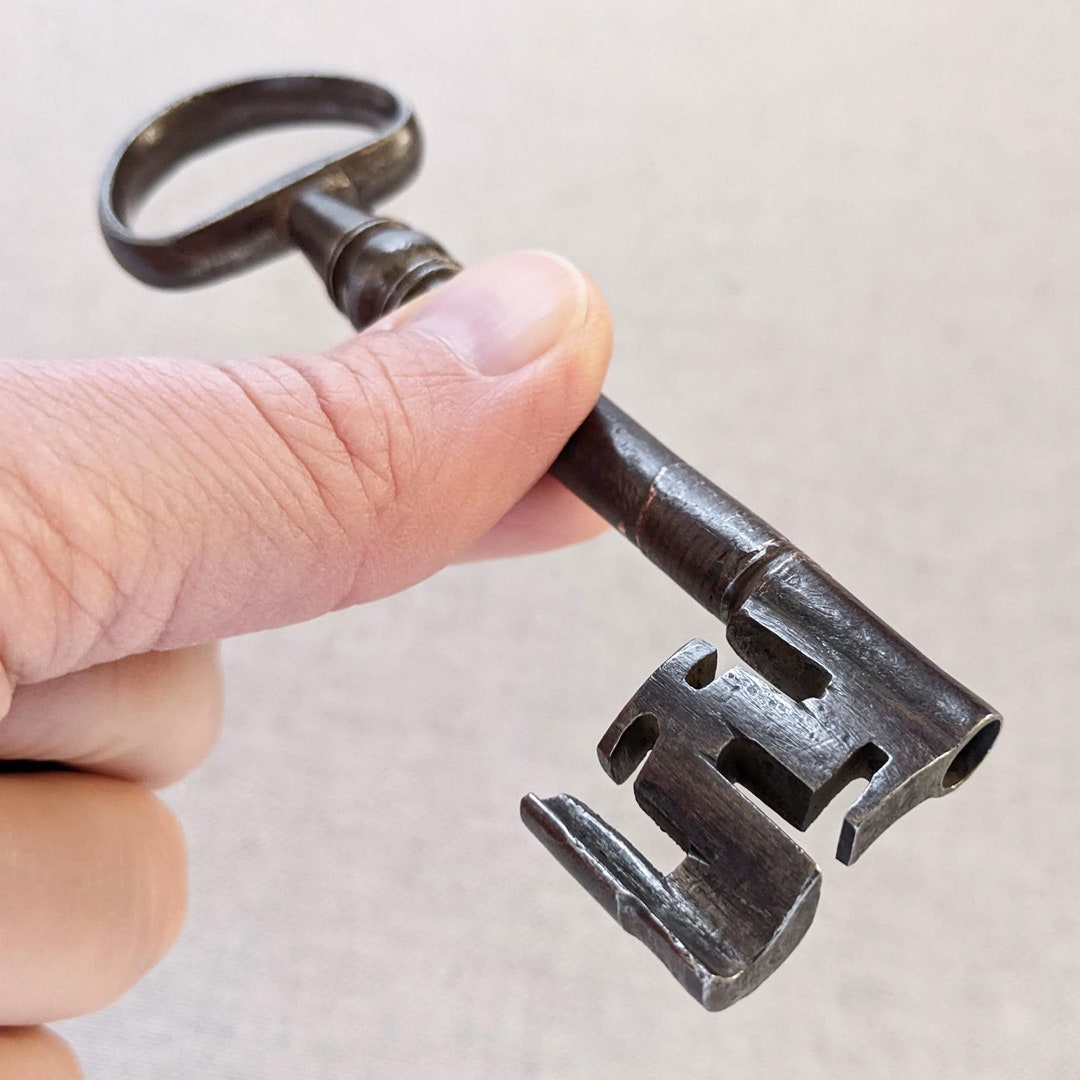 Peculiar Antique Key, Old Italian Cast Iron Key, Real and Authentic ...