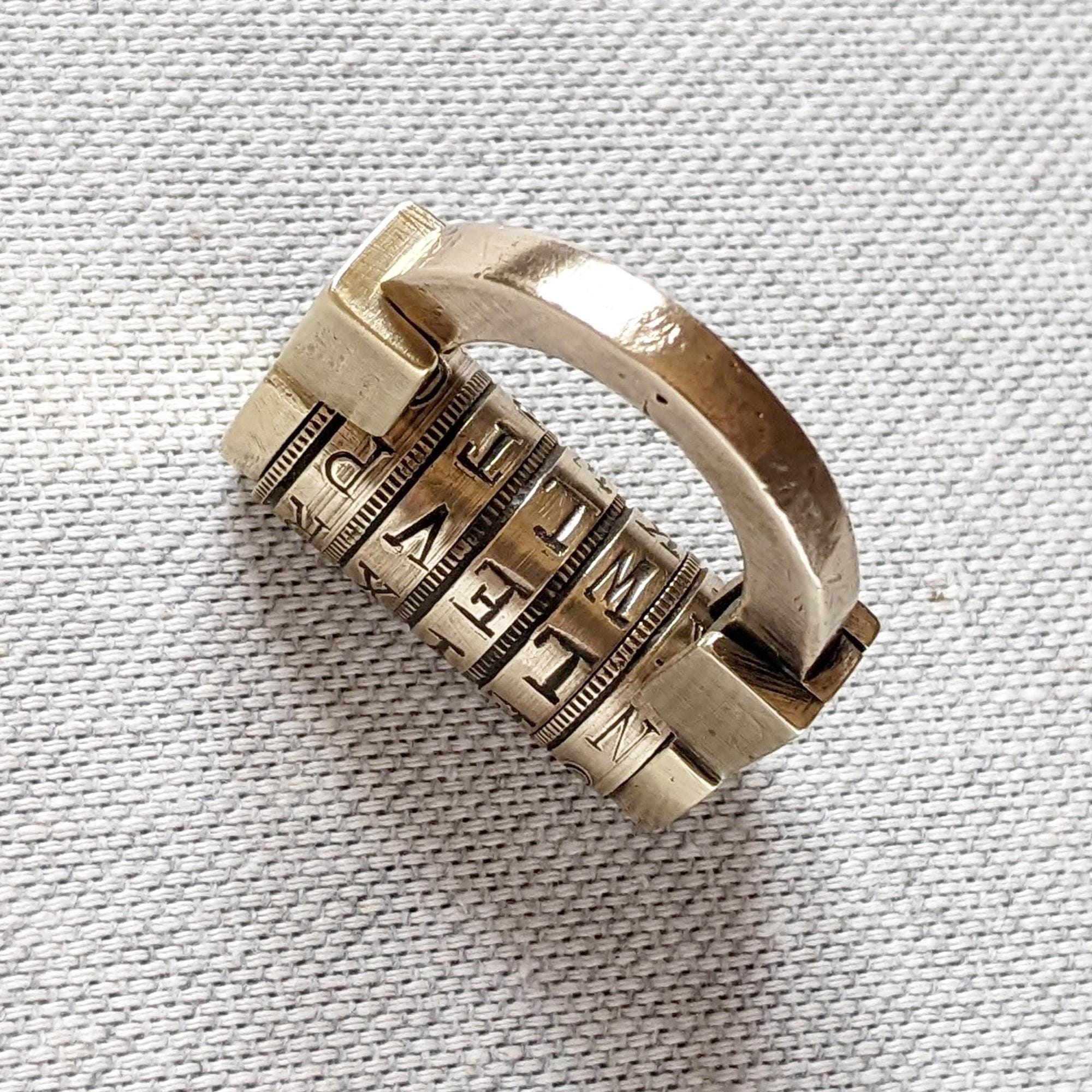 Extremely Rare Antique Victorian Combination Padlock With 5 Wheels A ...