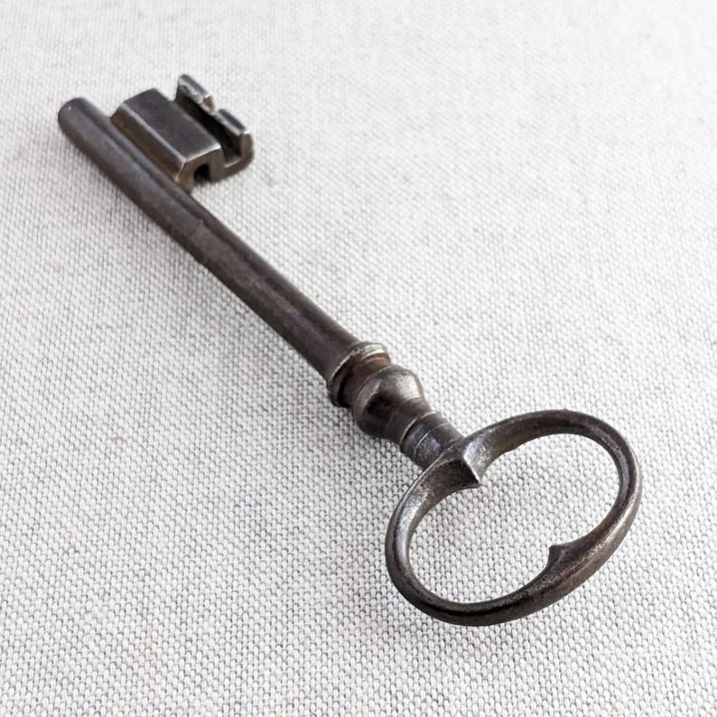 Old Key From the 19th Century Victorian Era France Key Bit Shaped Like ...