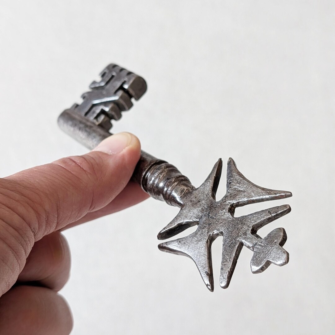 Antique Key, Rare 19th Century Italian Key, Ornate Maltese Cross Handle ...