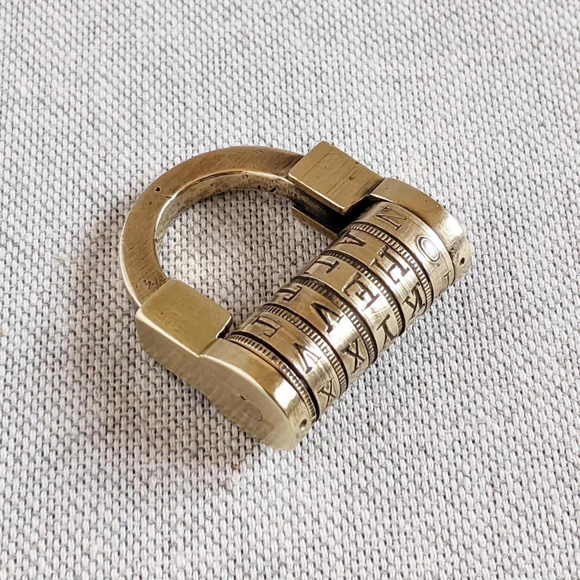 Extremely Rare Antique Victorian Combination Padlock With 5 Wheels A ...