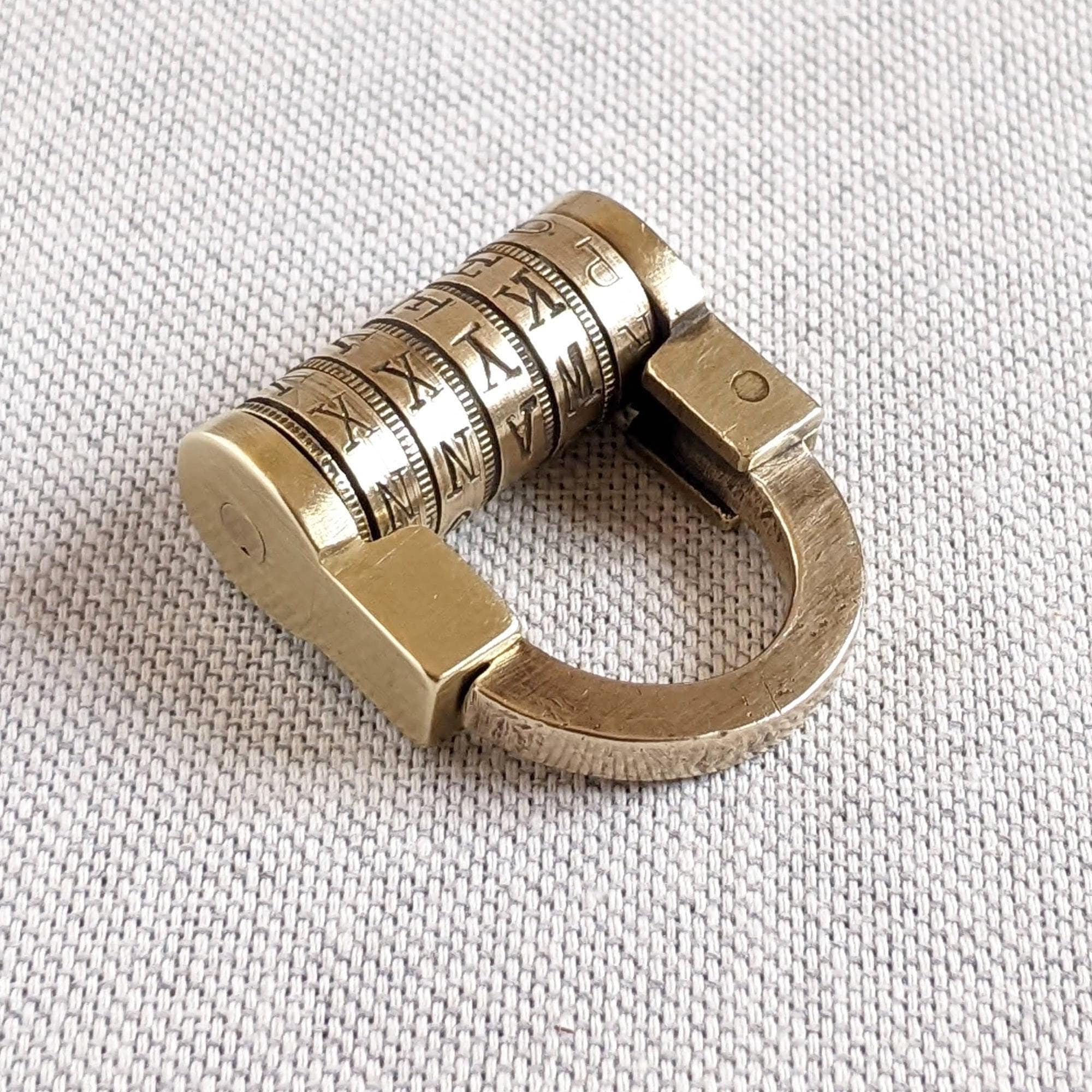 Extremely Rare Antique Victorian Combination Padlock With 5 Wheels A ...