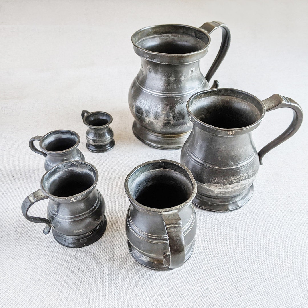 Exquisite Set of Antique English Pewter Measuring Cups From the ...