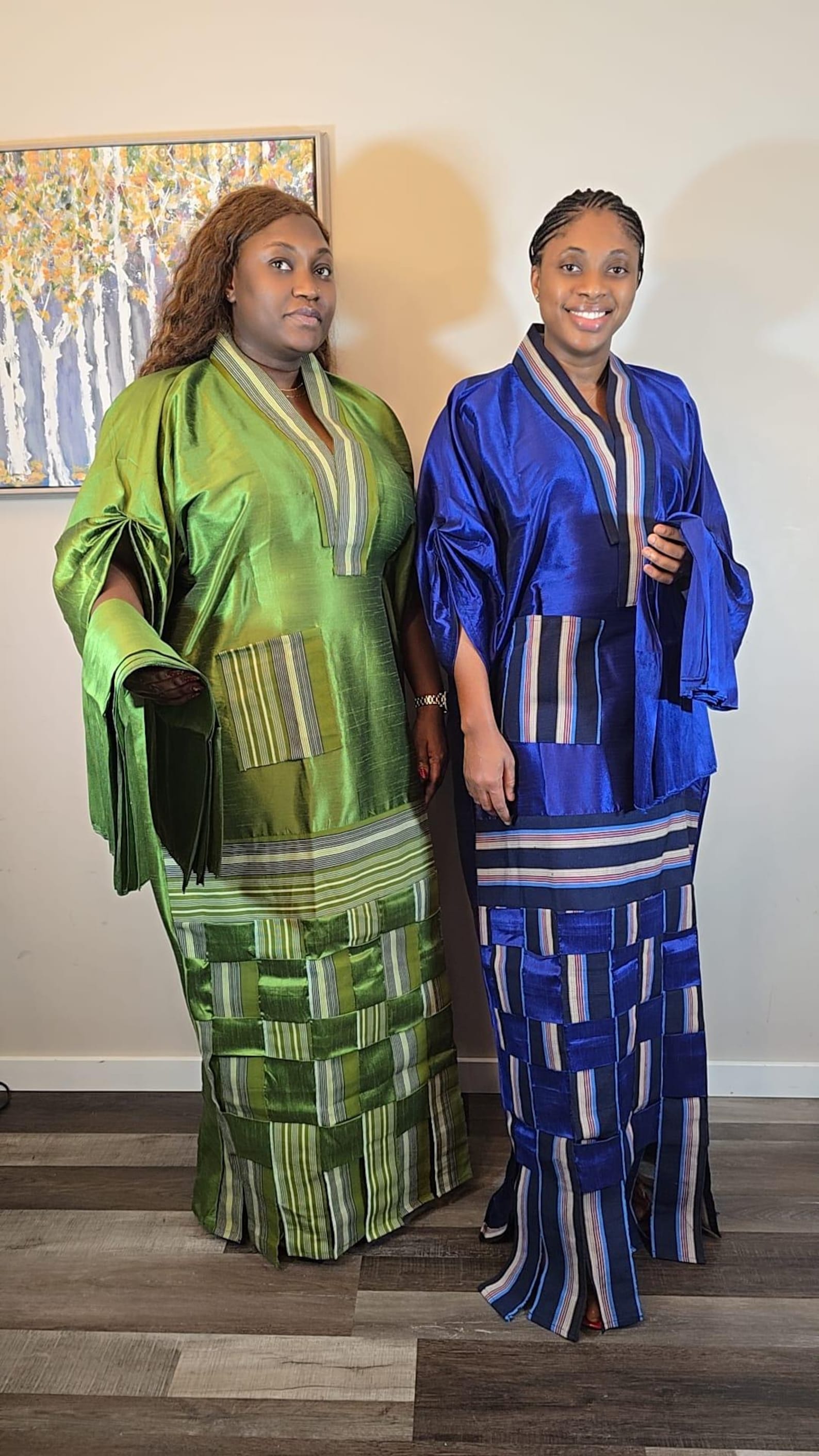 Raw Silk African Boubou Dress With Asooke Basket & Inner Belt - Etsy