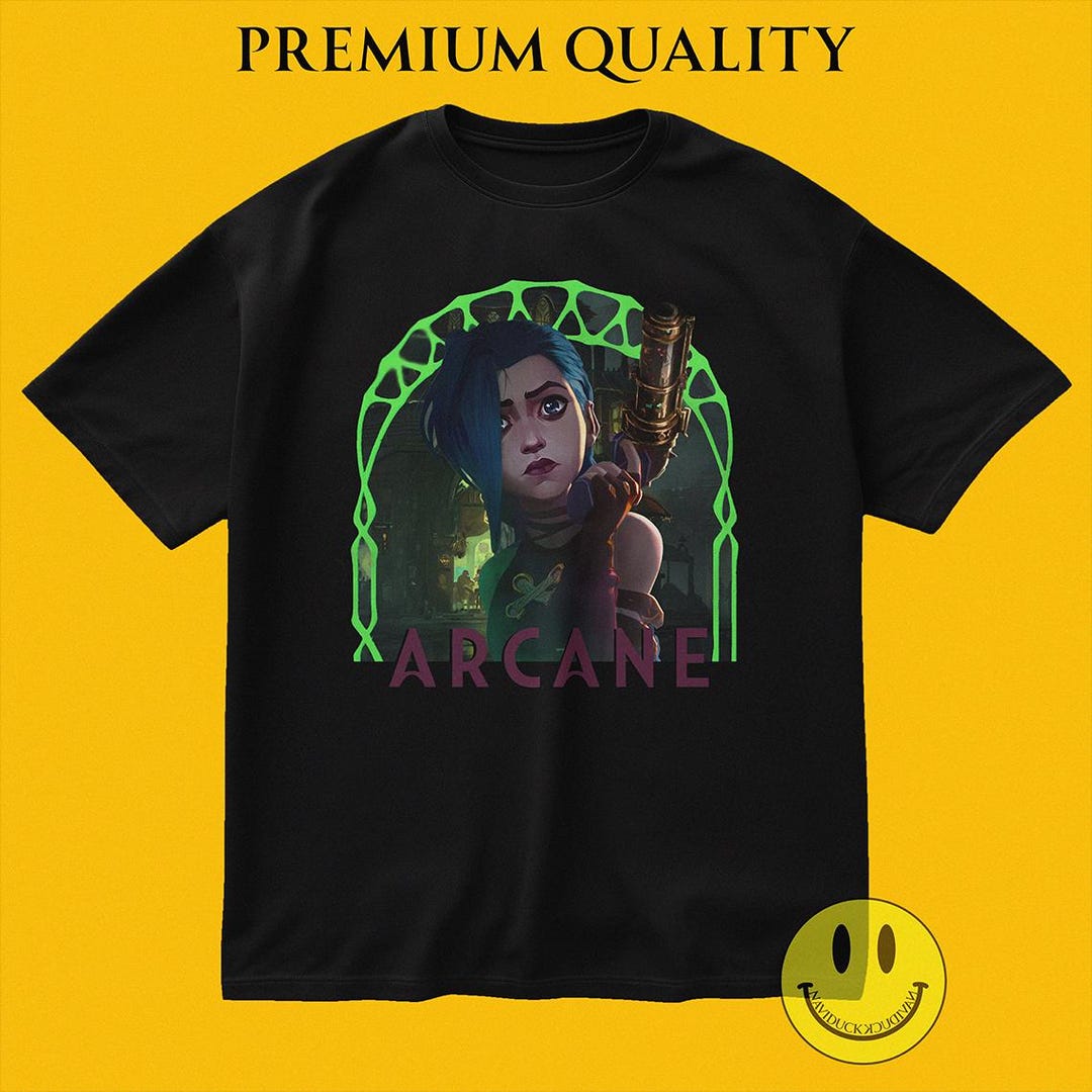 Arcane Jinx Tee League of Legends Arcane Powder T-shirt ARCANE Series ...