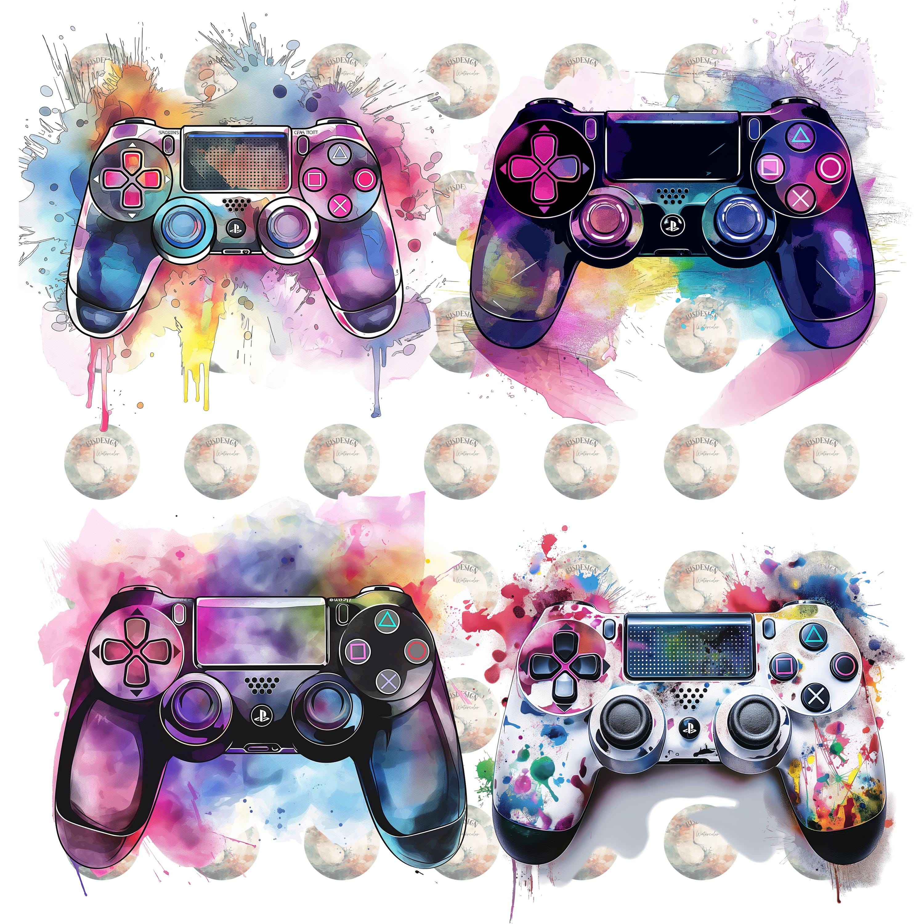 Game Controller Watercolor Clipart PNG, Gaming Clipart Png, Video Game ...