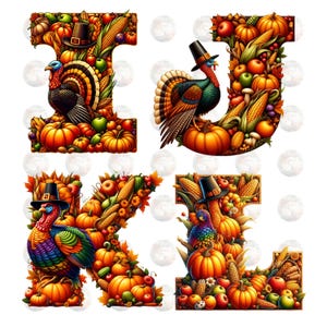 Thanksgiving Clipart Alphabet Png, Thanksgiving Letters Clipart PNG ...