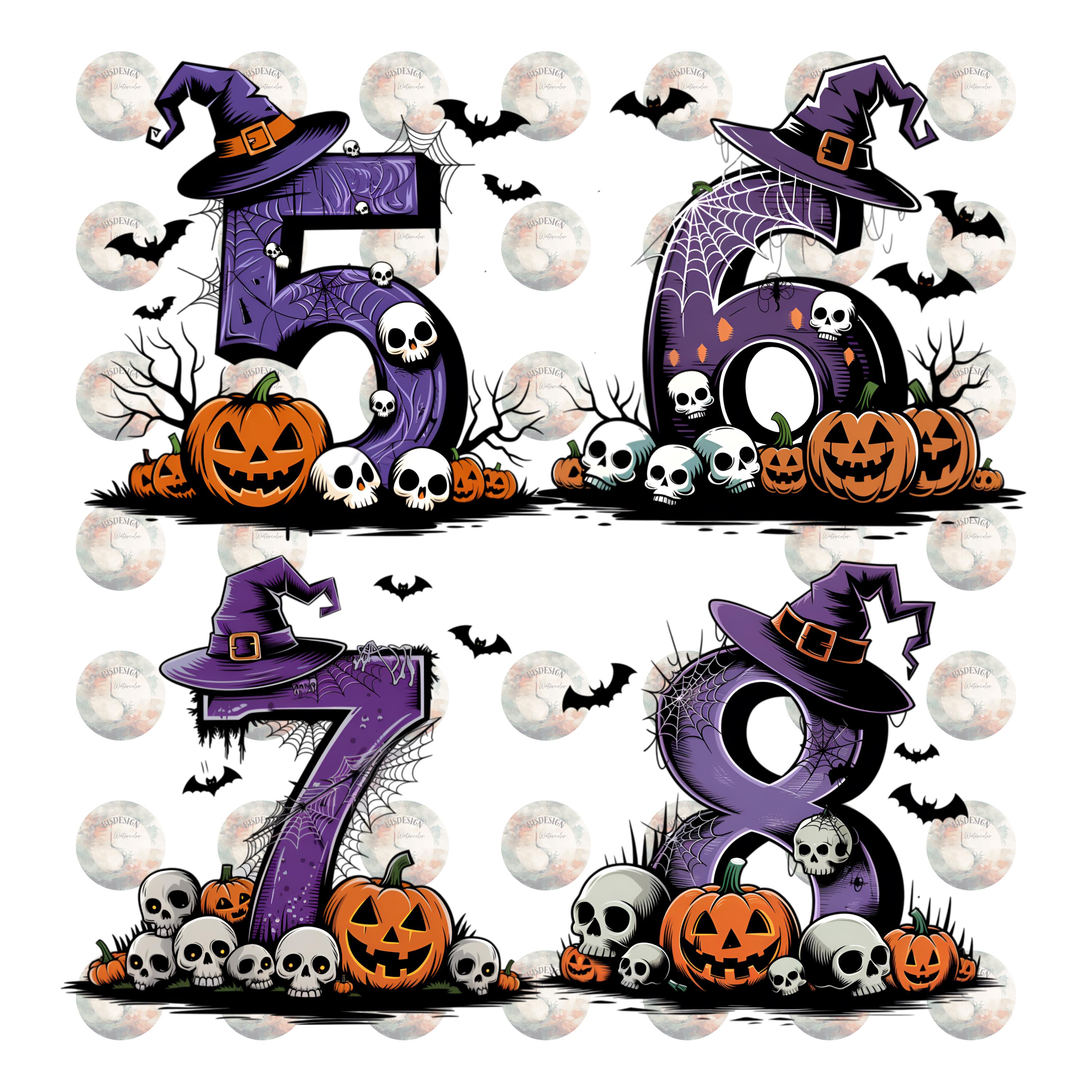 Halloween Alphabet Letters and Numbers Clipart Png, Spooky Alphabet Png ...