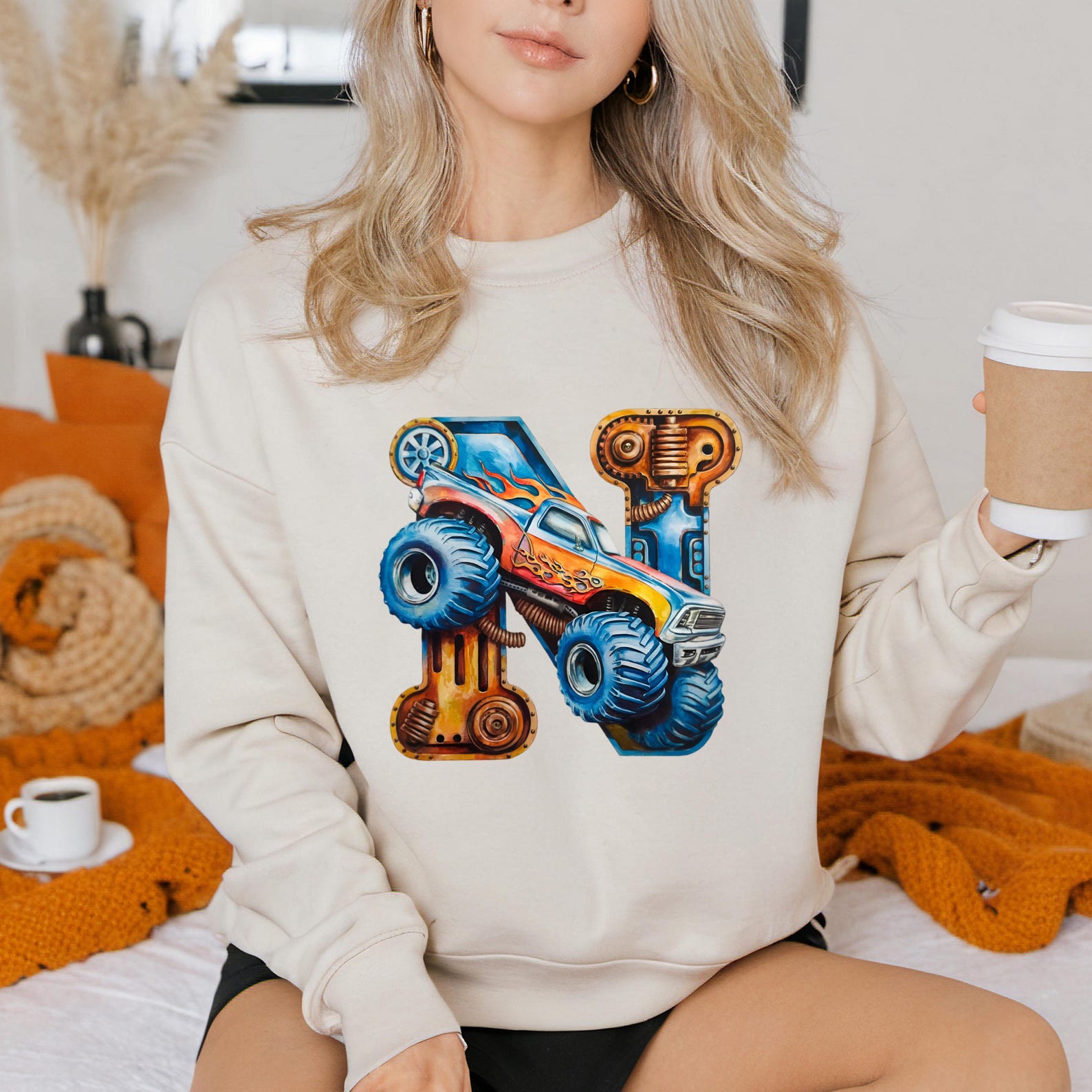 Monster Truck Alphabet Font Png Clipart Bundle, Monster Truck Letter ...