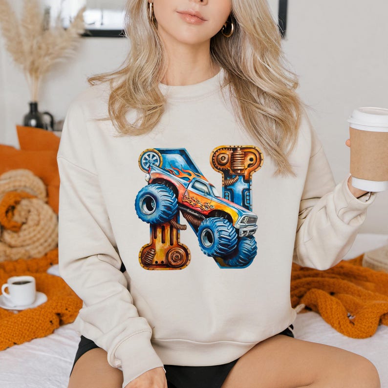 Monster Truck Alphabet Font Png Clipart Bundle, Monster Truck Letter ...