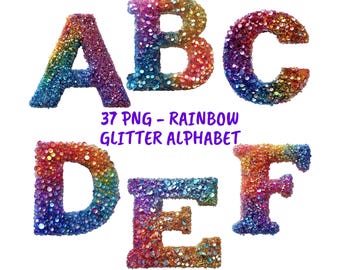 PNG Glitter Clip Art Letters Font Numbers Instant Download Files ...