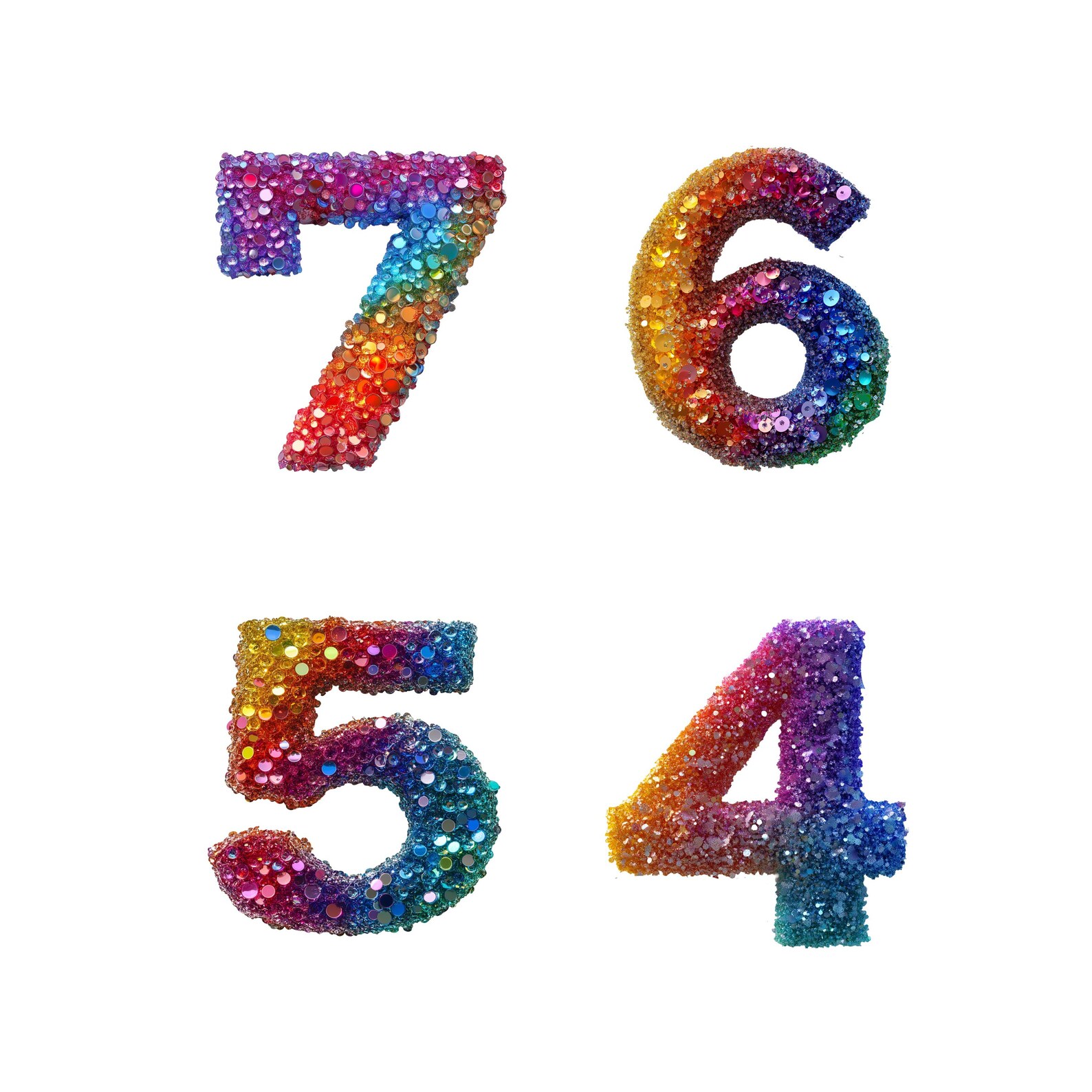 Rainbow Glitter Alphabet, Doodle Font Clip Art (PNG Files) - Etsy