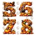 Thanksgiving Clipart Alphabet, Pumpkin Turkey Letters (PNG Digital ...