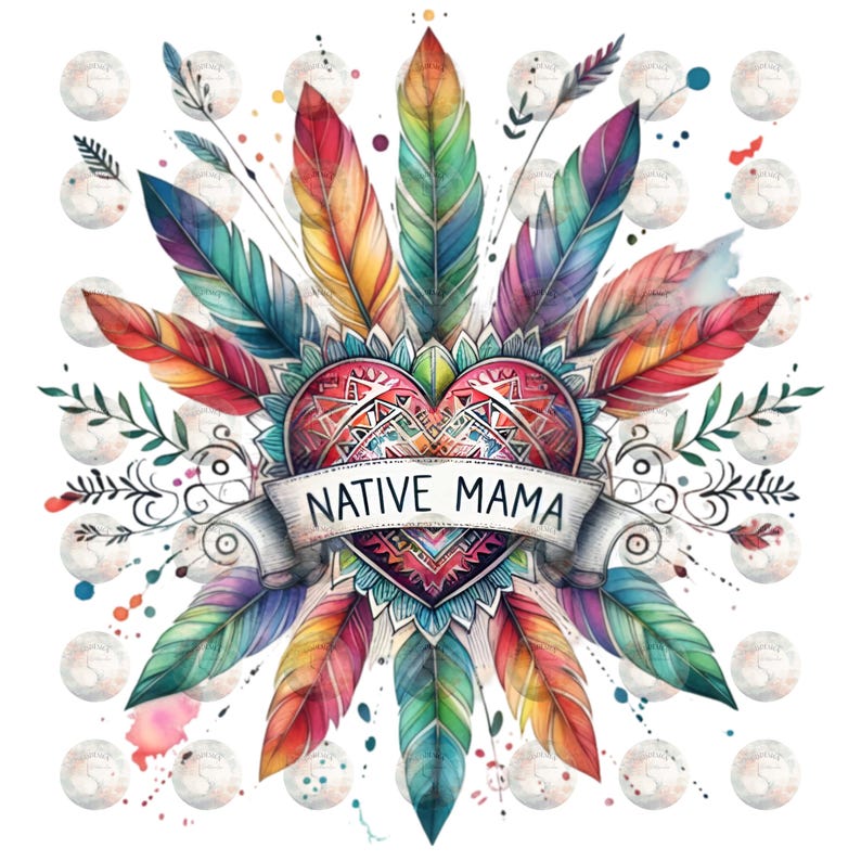 Native American PNG Clipart, Native Mama Png, Indigenous Feathers ...