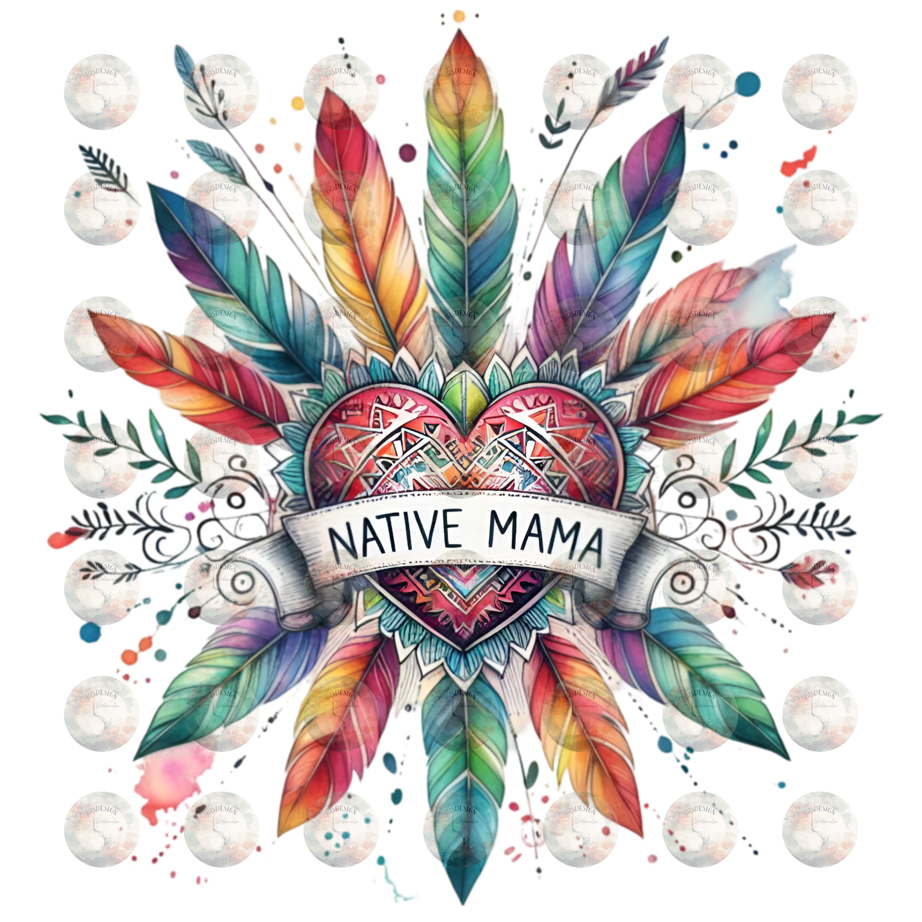 Native Mama PNG Clipart, Indigenous Feather Designs (digital Download ...