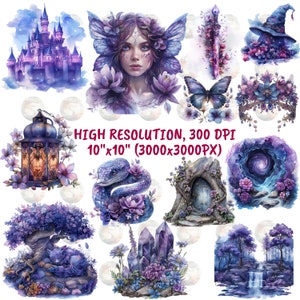 94 Fairytale Watercolor Fantasy Clipart, Watercolor Fairy, Fairytale ...