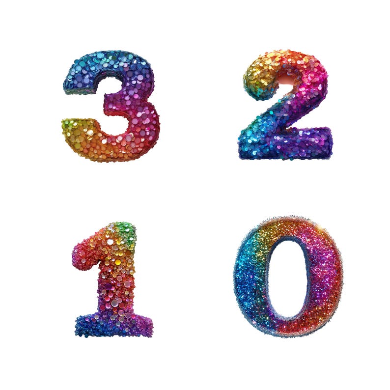 Rainbow Glitter Alphabet, Doodle Font Clip Art (PNG Files) - Etsy