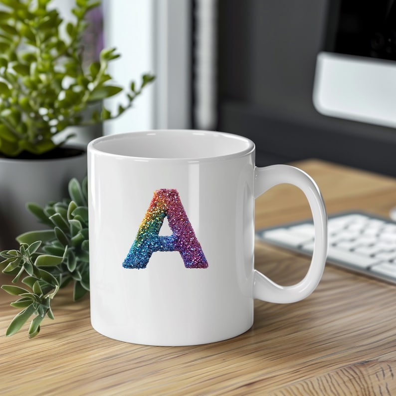Rainbow Glitter Alphabet, Doodle Font Clip Art (PNG Files) - Etsy