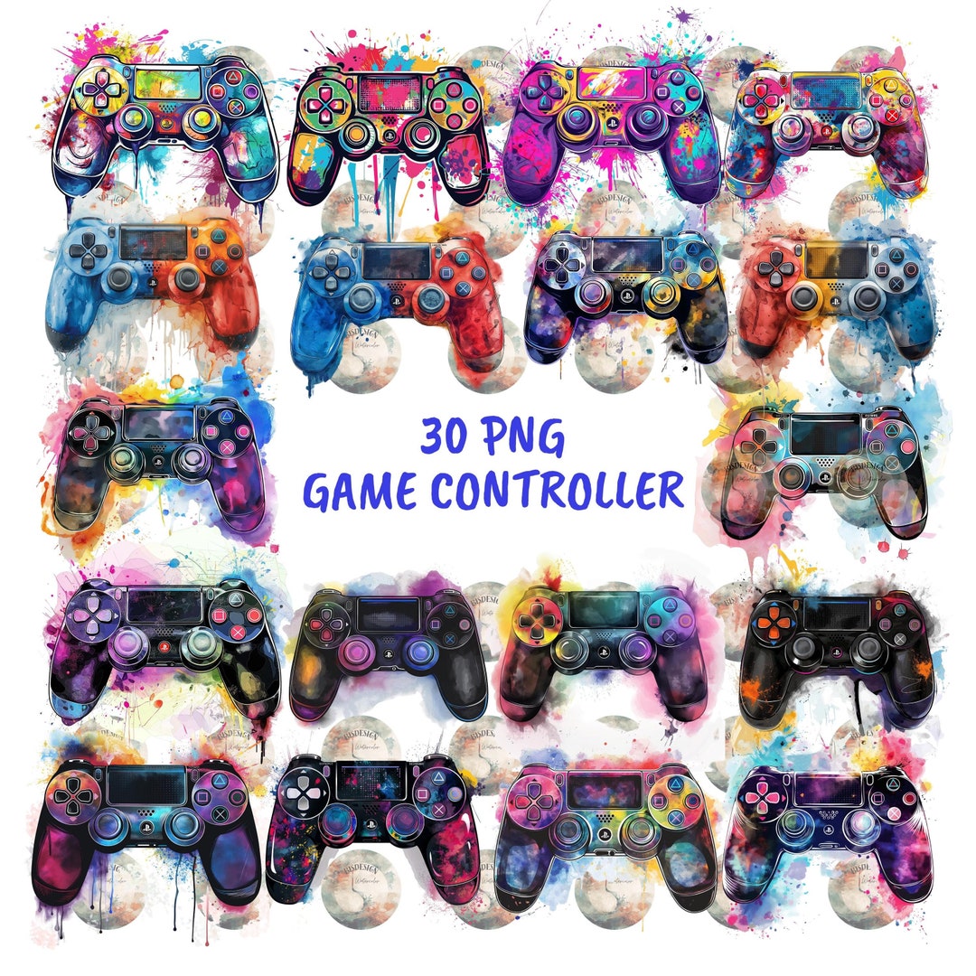 Game Controller Watercolor Clipart PNG, Gaming Clipart Png, Video Game ...