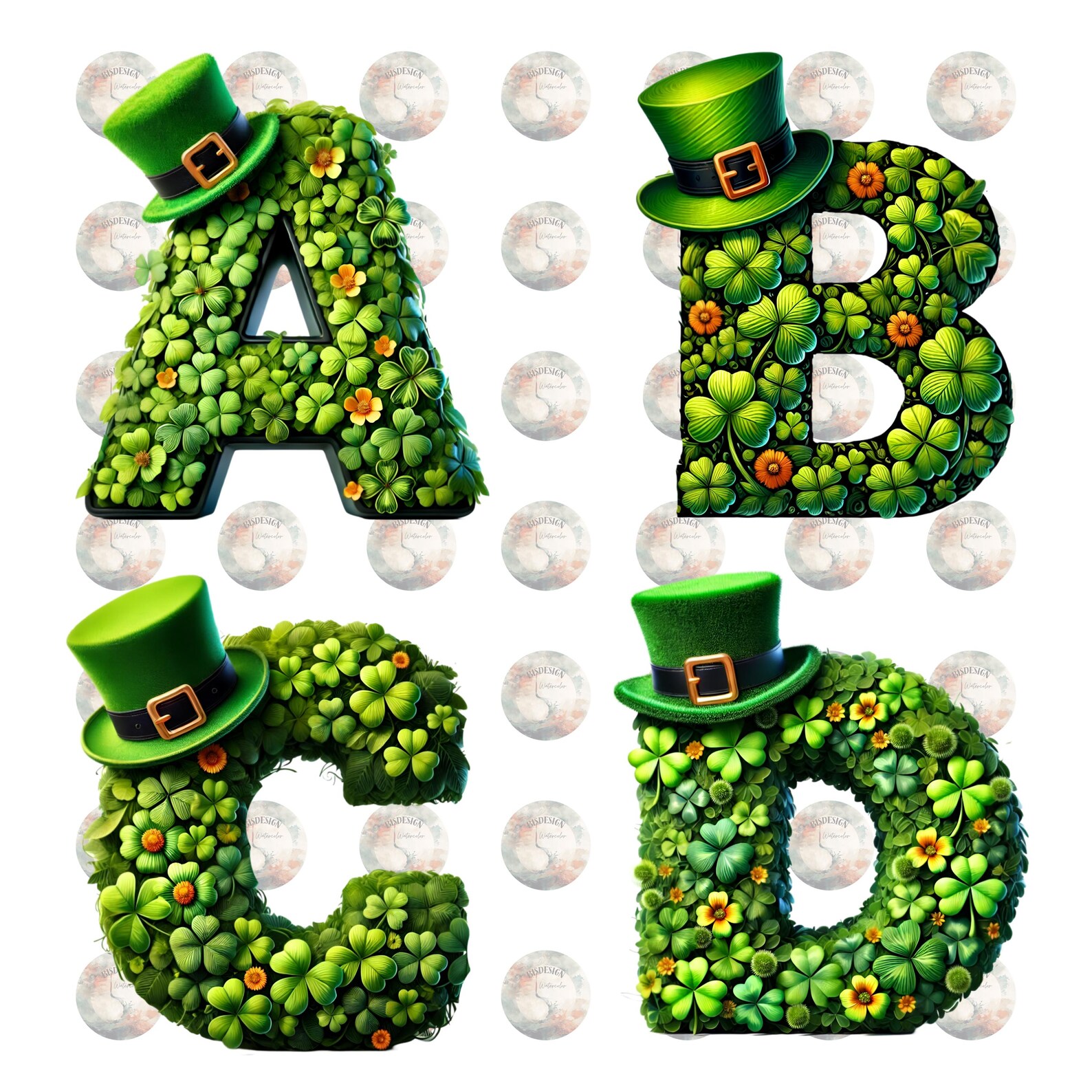 St.patricks Day Lucky Alphabet Letters Clipart Bundle, St Patricks Day ...