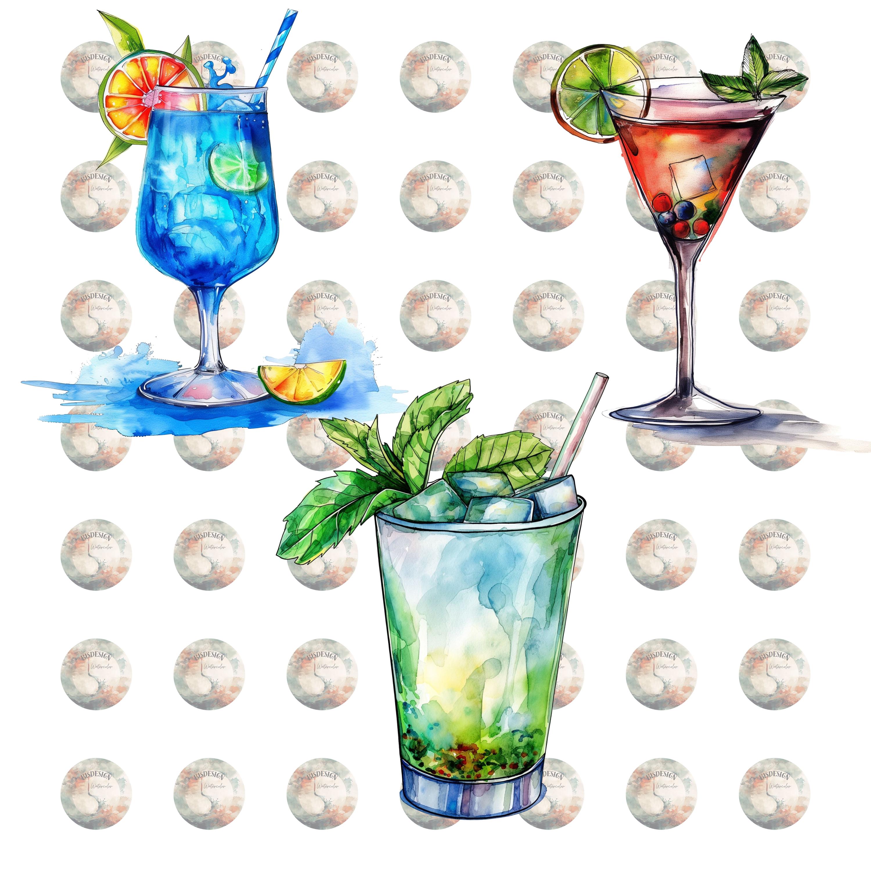 Aperol Spritz Watercolor Clipart, Summer Cocktail, Hand-painted Digital ...
