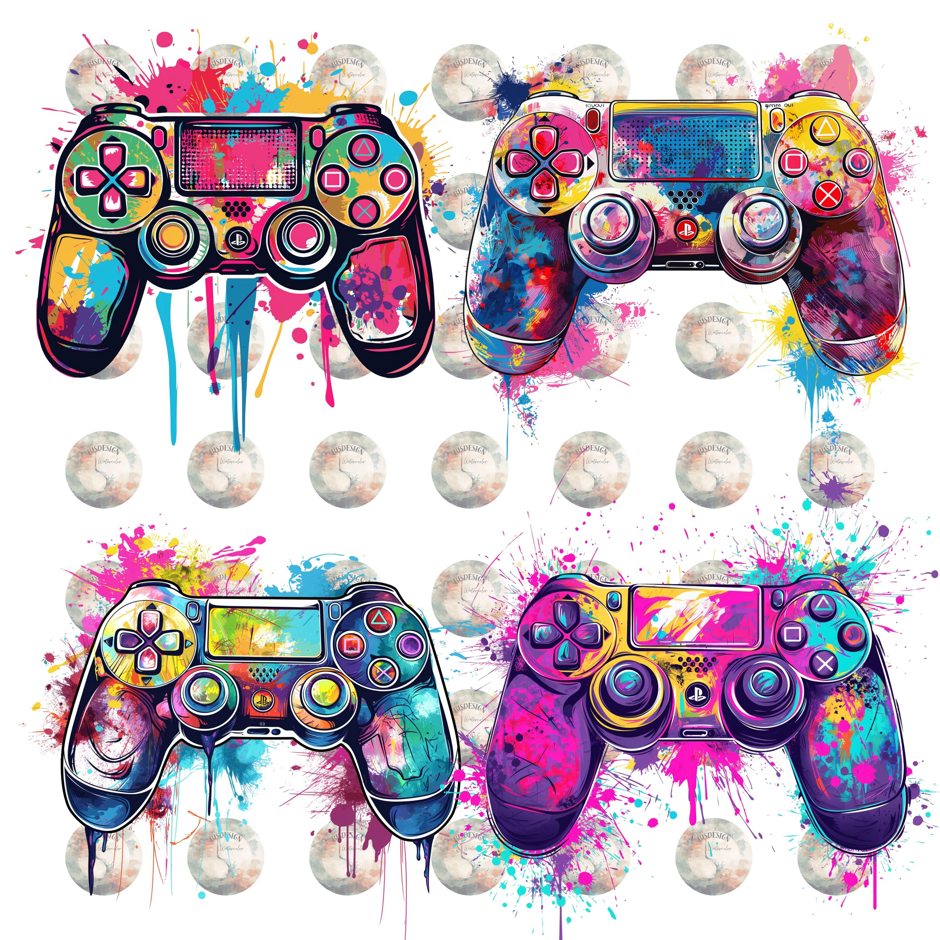 Game Controller Watercolor Clipart PNG, Gaming Clipart Png, Video Game ...