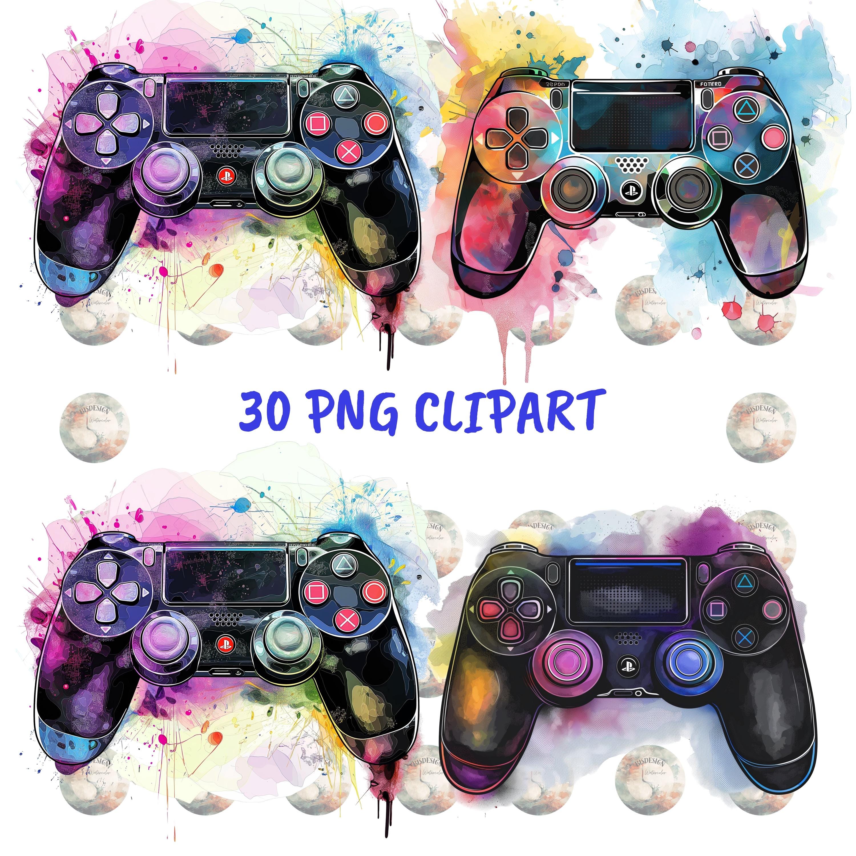 Game Controller Watercolor Clipart PNG, Gaming Clipart Png, Video Game ...