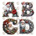 Christmas and Santa Claus Alphabet Clipart Png, Watercolor Letters and ...