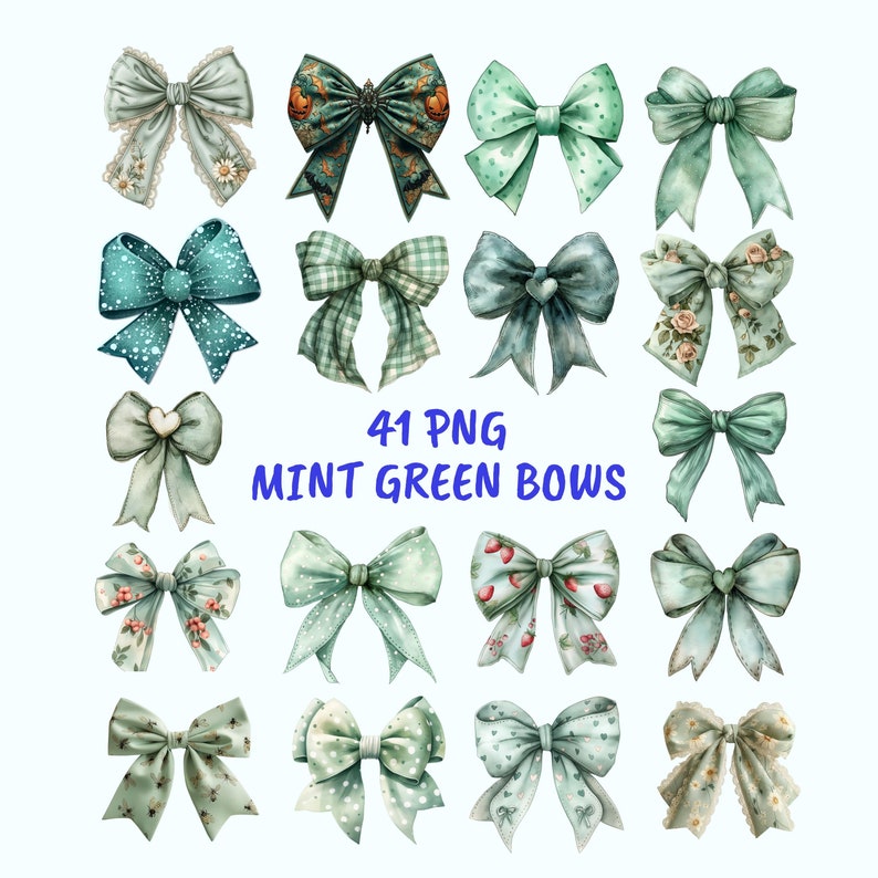 41 Cute Mint Green Gingham Bow Clipart Png, Ribbon Bow Clipart for ...