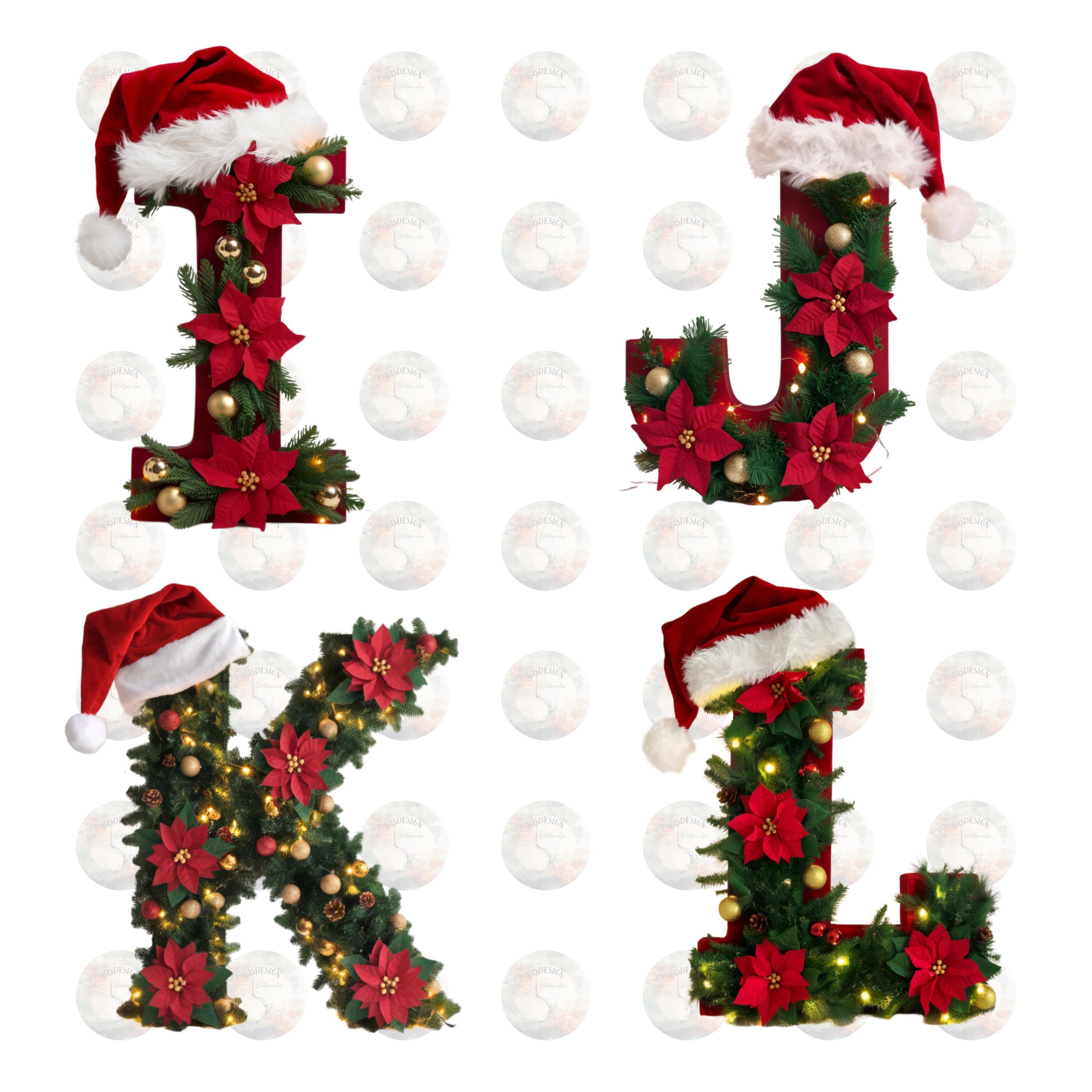 Christmas Alphabet and Number Clipart Png, Christmas Letters Sublimatio ...