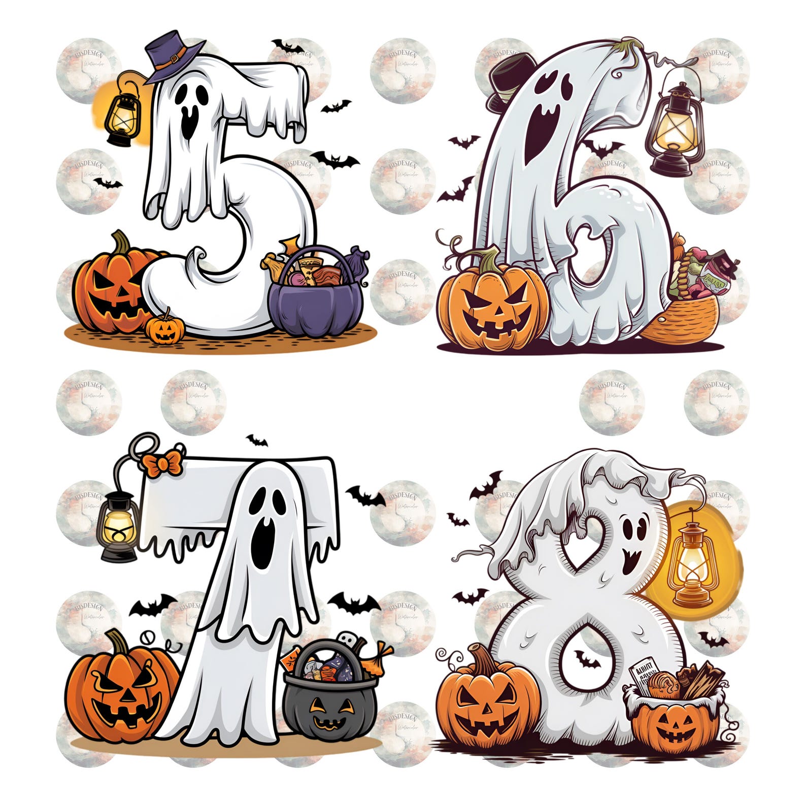 Halloween Ghost Alphabet Letters Cliparts Png, Halloween Ghost Png Sets ...