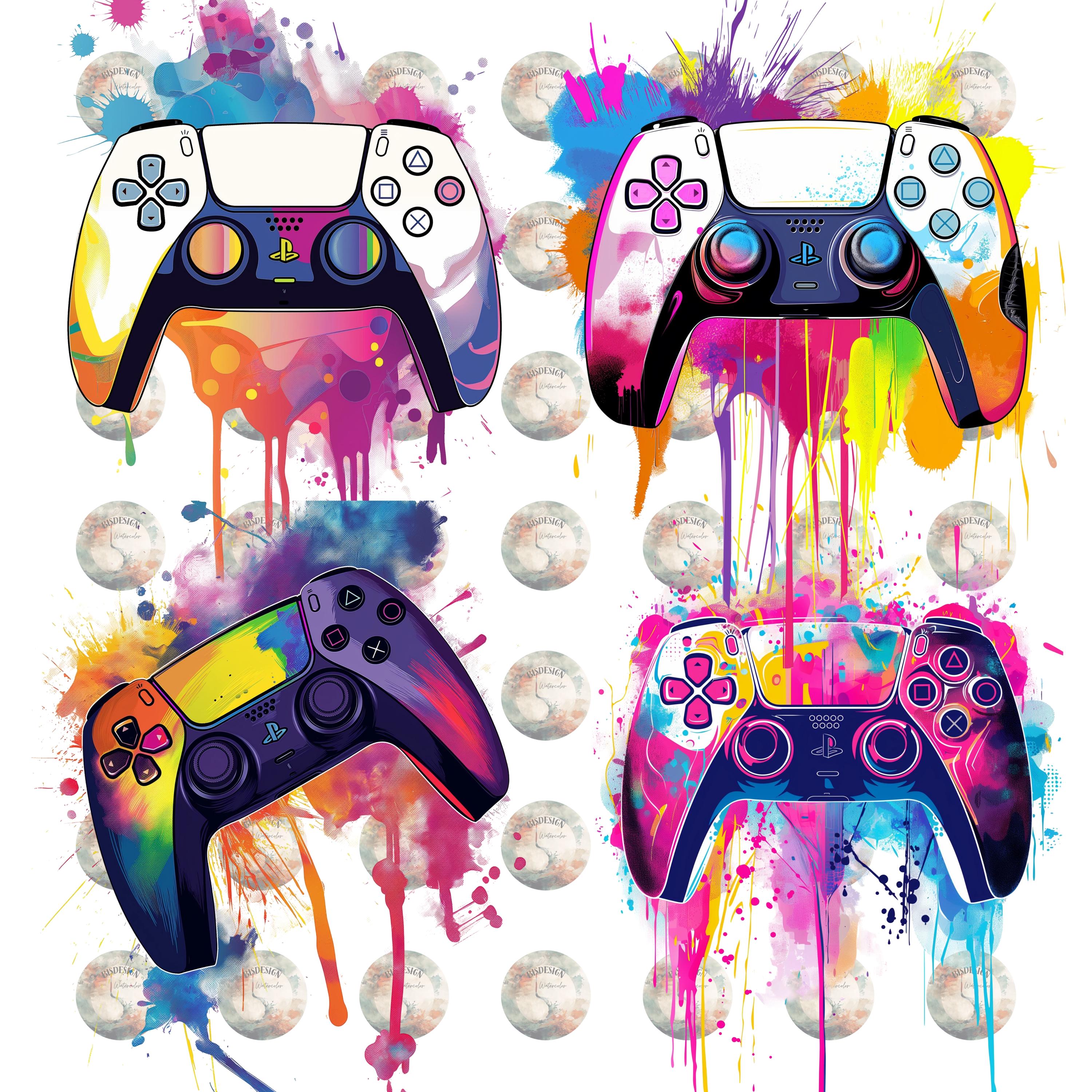 Game Controller Watercolor Clipart PNG, Gaming Clipart Png, Video Game ...