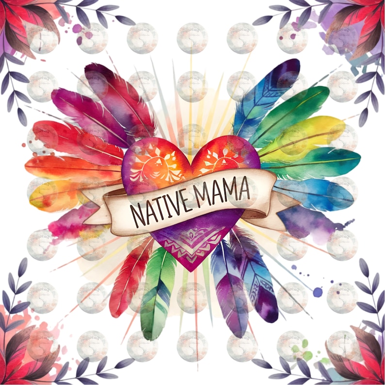 Native Mama PNG Clipart, Indigenous Feather Designs (digital Download ...