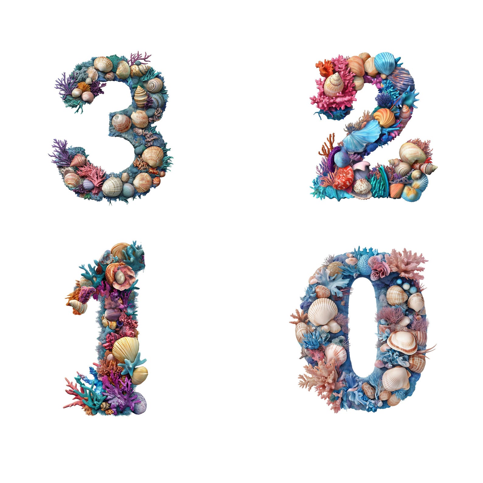 Undersea Watercolor Alphabet Clipart, Ocean Letters (PNG) - Etsy