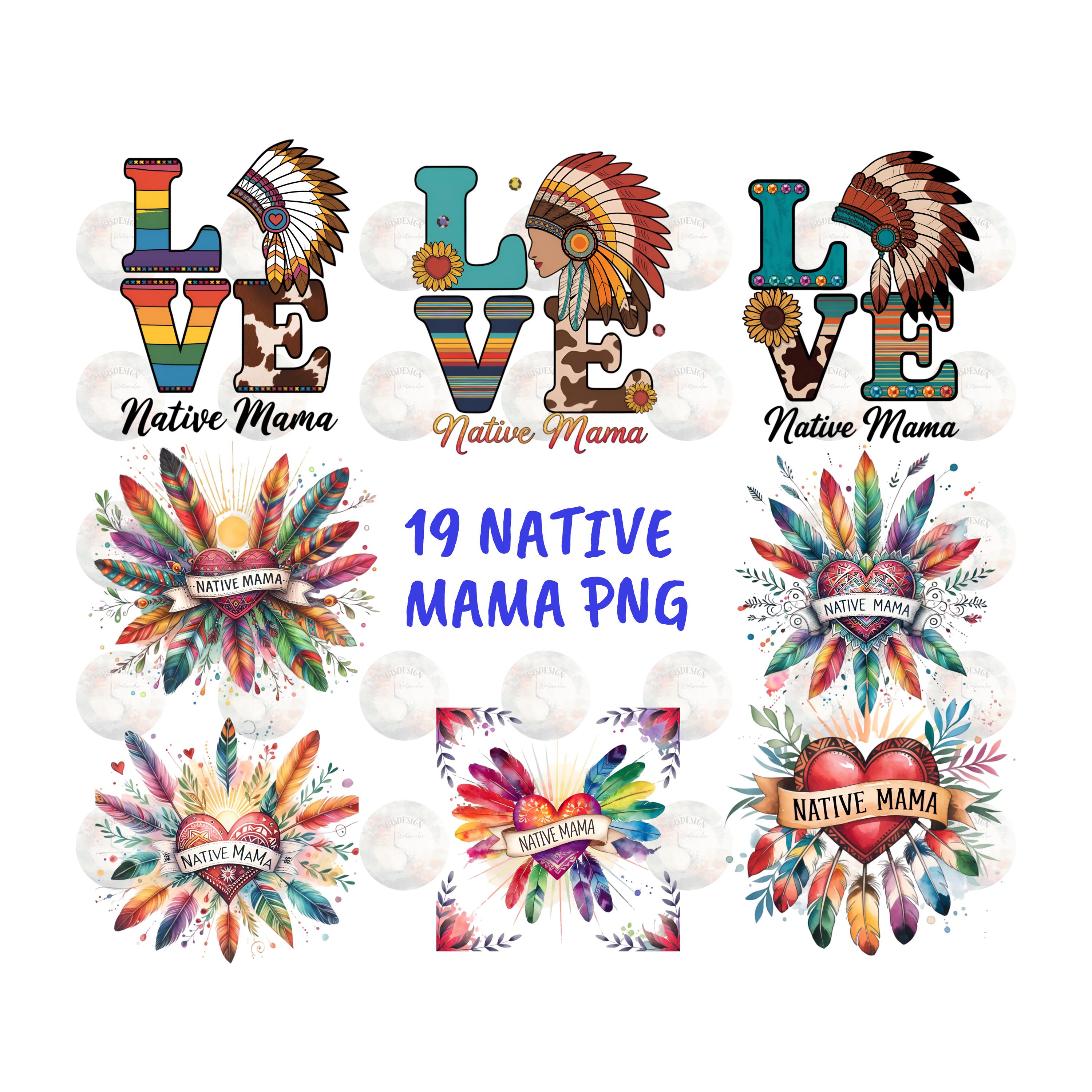 Native Mama PNG Clipart, Indigenous Feather Designs (digital Download ...