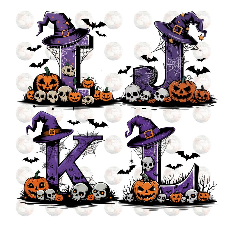 Halloween Alphabet Letters and Numbers Clipart Png, Spooky Alphabet Png ...