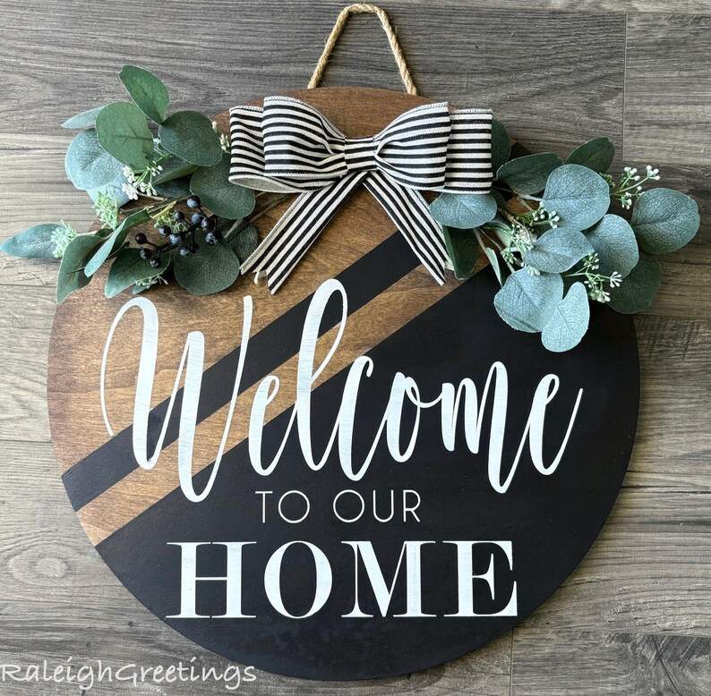 Front Door Decor | Welcome to Our Home | Year Round Door Decor | Front ...