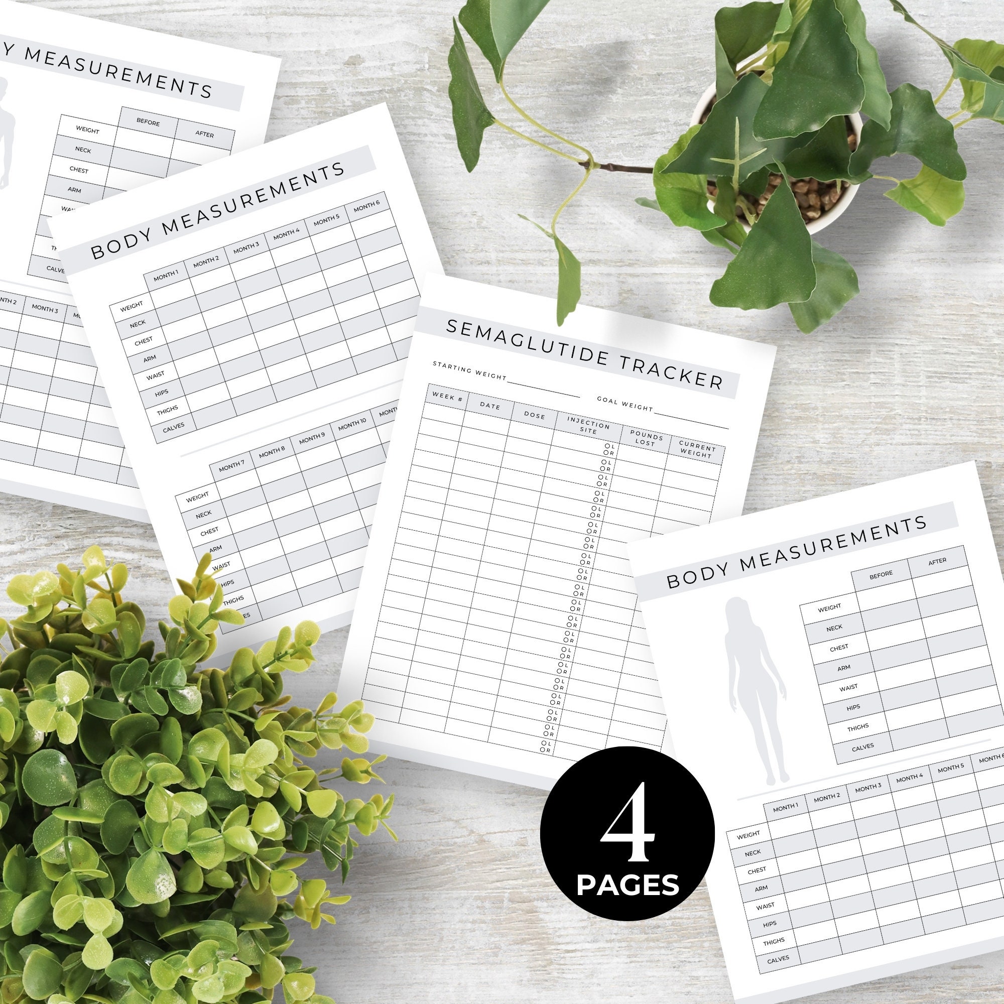 Semaglutide Injection Tracker, Semaglutide Weight Loss Tracker, Simple ...