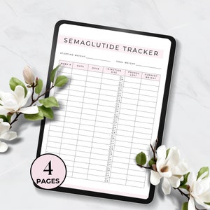 Semaglutide Injection Tracker, Semaglutide Weight Loss Tracker, Simple ...